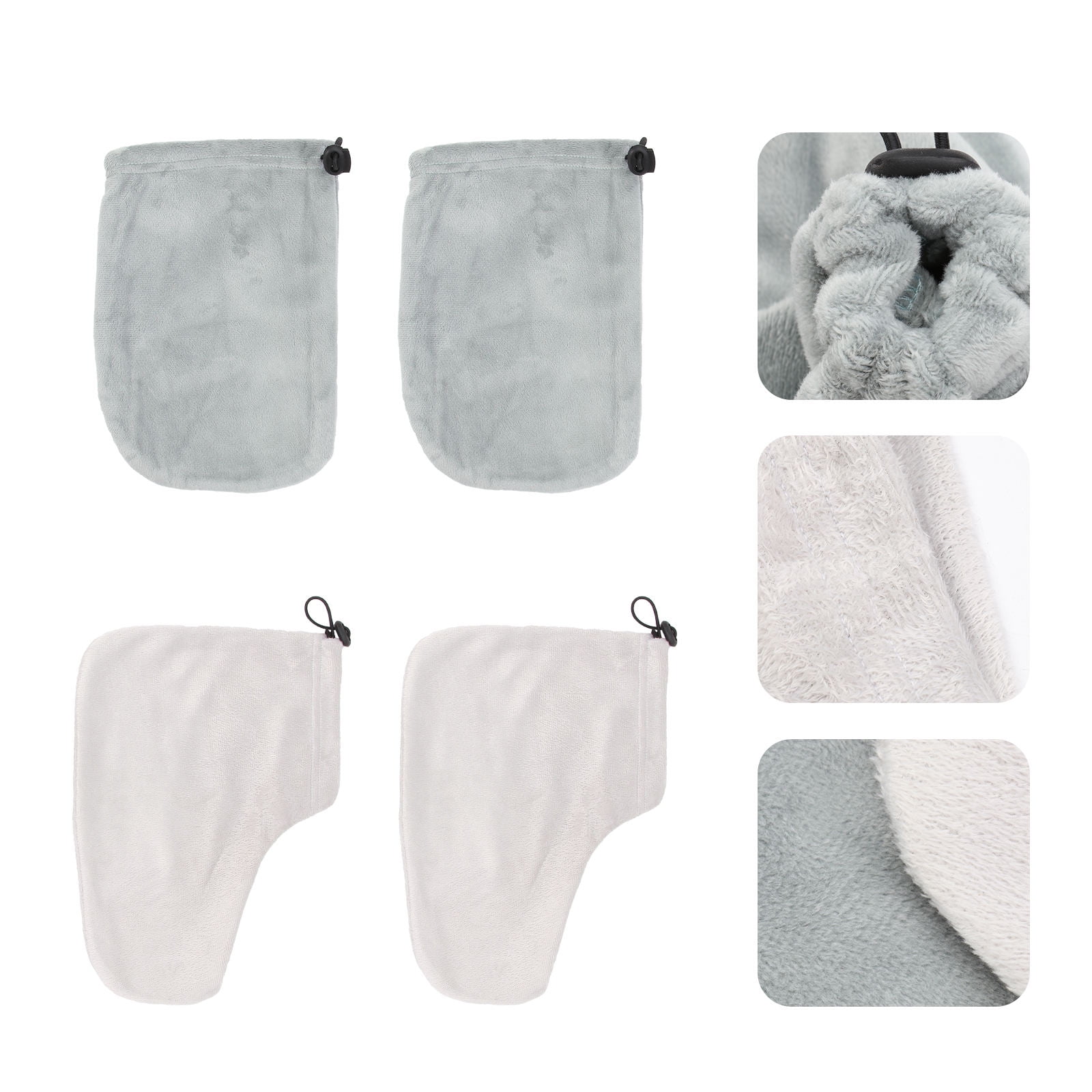 Raindrops 2 Pairs Wax Bath Mitts Foot Paraffin Treatment for Hands Grey ...