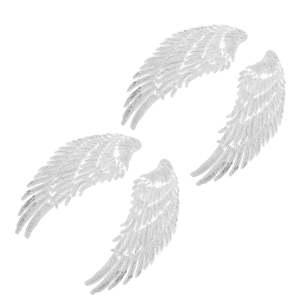 Raindrops Angle Wing Patch for DIY Clothes Supply Sequin Applique ...