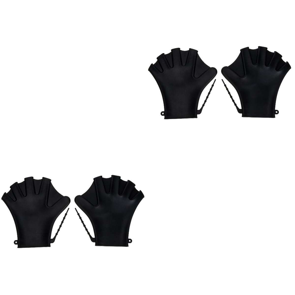 Raindrops 2 Pairs of Swim Practicing Hand Cover Water Resistance Gloves ...