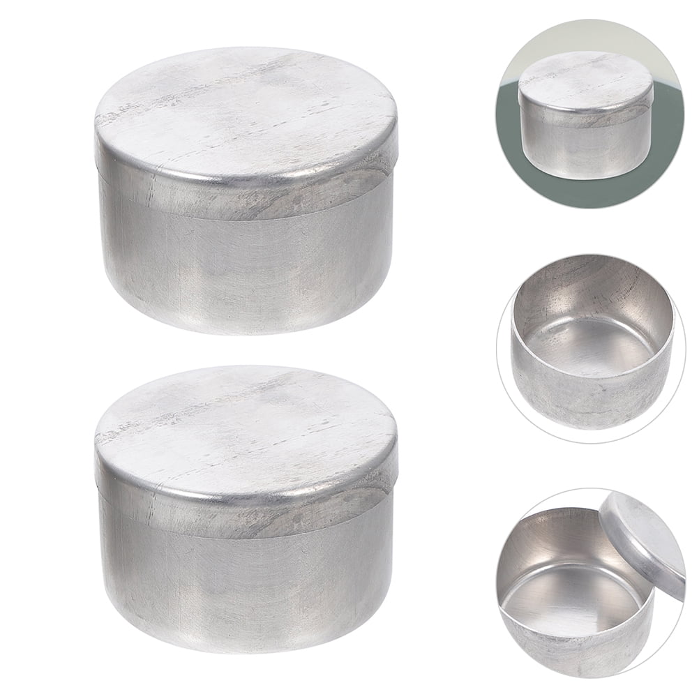 Raindrops 2 Pcs Aluminum Instrument Weighing Holder Box Laboratory Jar ...