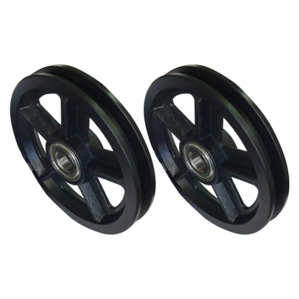 Raindrops 2 Pcs Barn Door Pulley Pulleys Sliding Gate Kit Walker Black ...