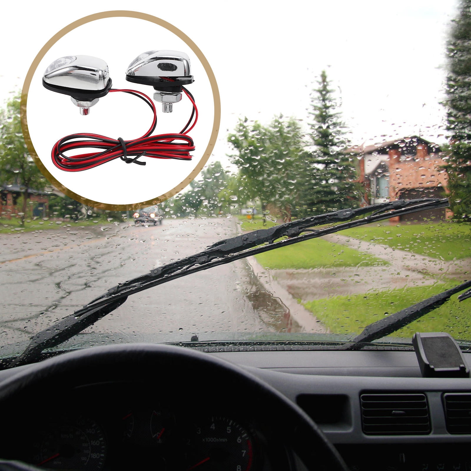 SHOWERORO Windshield Washer Spray Nozzles Plastic 2Pcs 1.54X0.79X0.47In ...