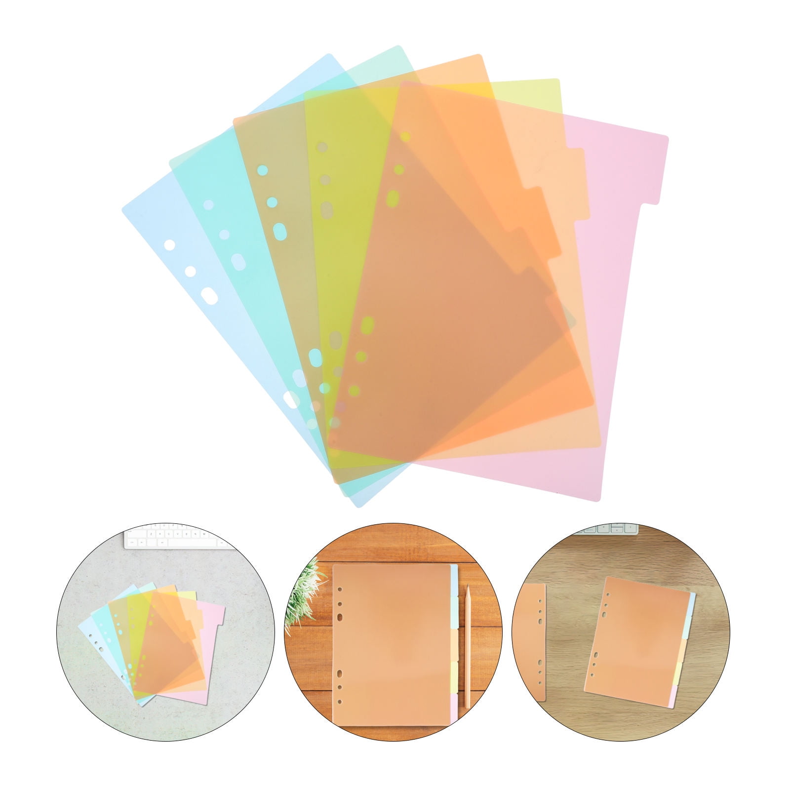Raindrops 2 Pcs Color Classification Plastic Film Tab Page Dividers ...