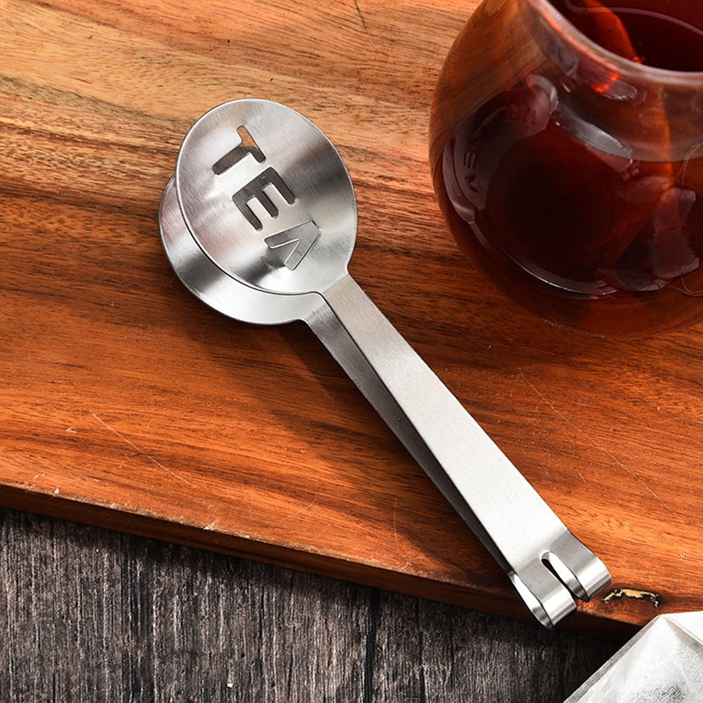Raindrops 2 Pcs Silver Tea Bag Clamp Stainless Steel Rust-proof Kitchen ...