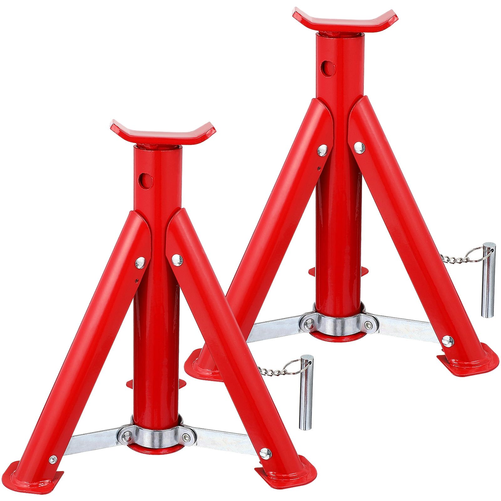 Raindrops 2 Pcs Jack Stands 3 Ton Axle Hydraulic Car Engine Hoist Red ...