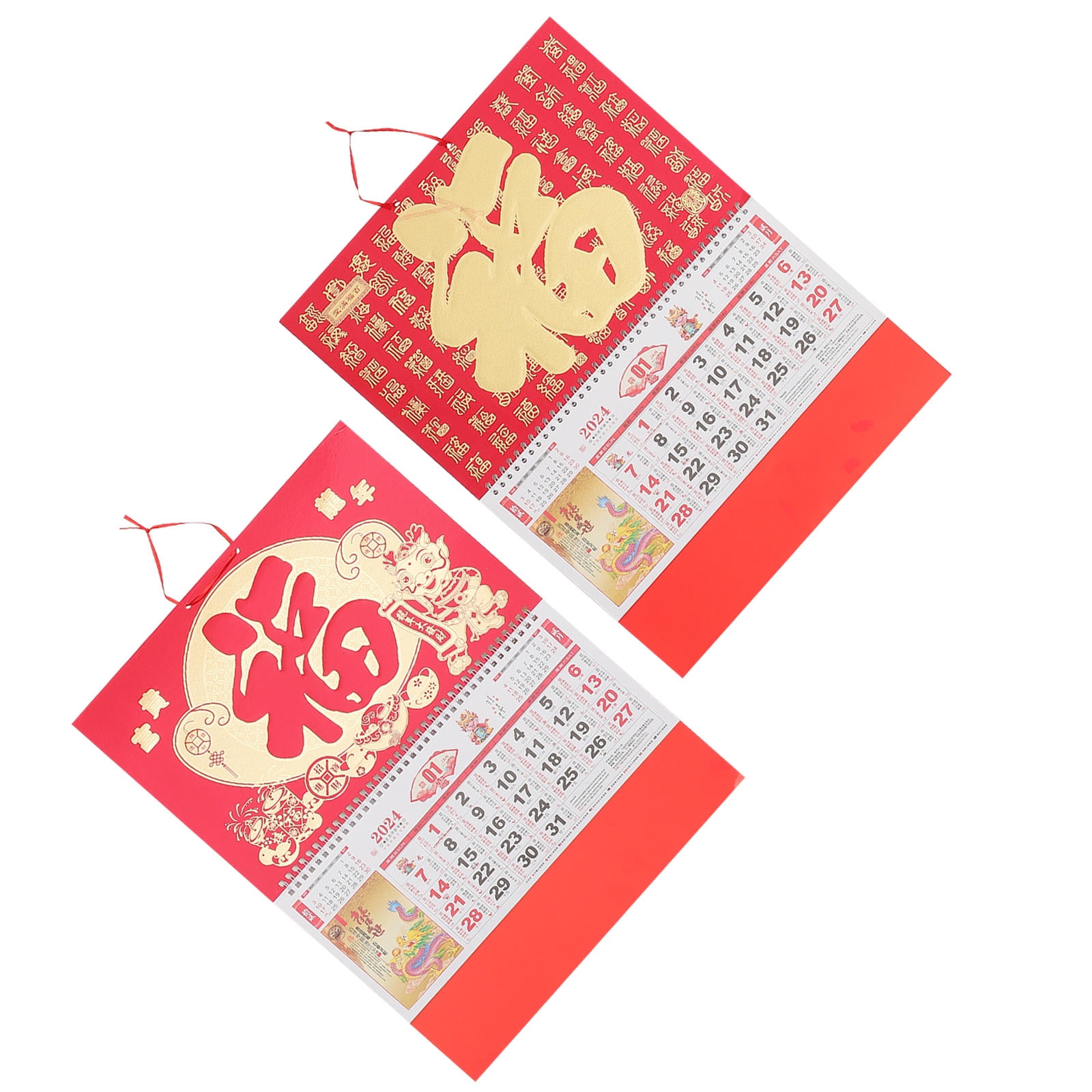 Raindrops 2 Pcs Lunar Calendar Wall Calendars Planner Hanging Paper ...