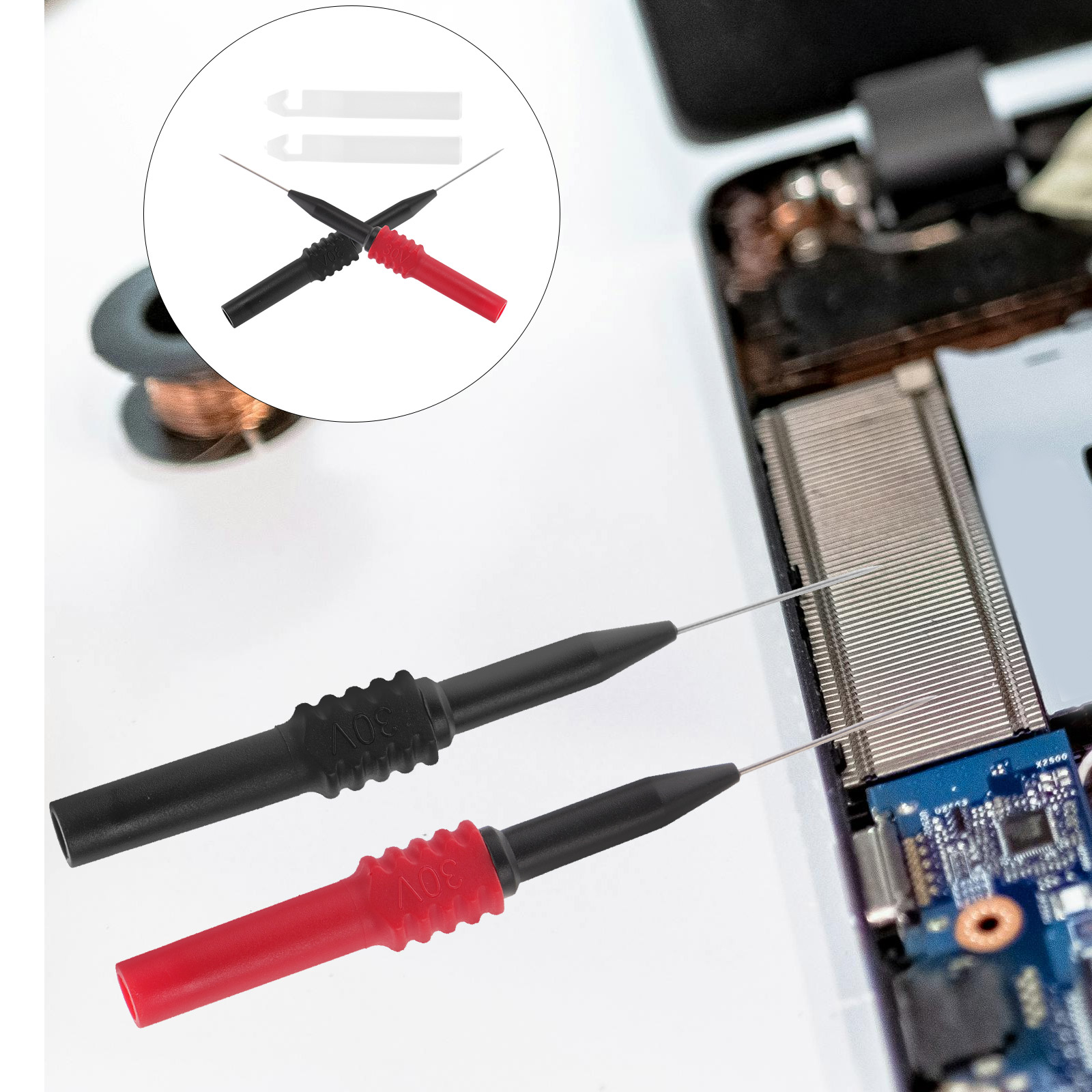 Raindrops 2 Pcs Multimeter Detection Probe Circuit Test Needle Testing ...