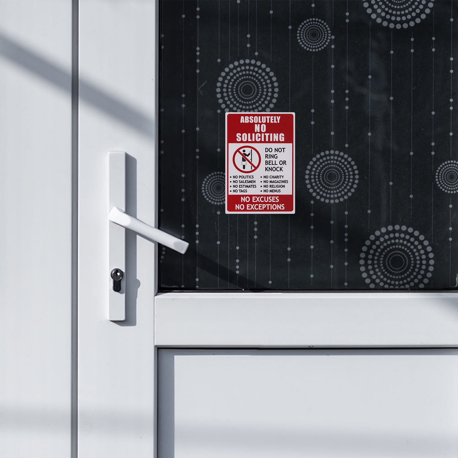 Raindrops 2 Pcs No Entry Sticker Unwelcome Solicitors Stickers Office ...