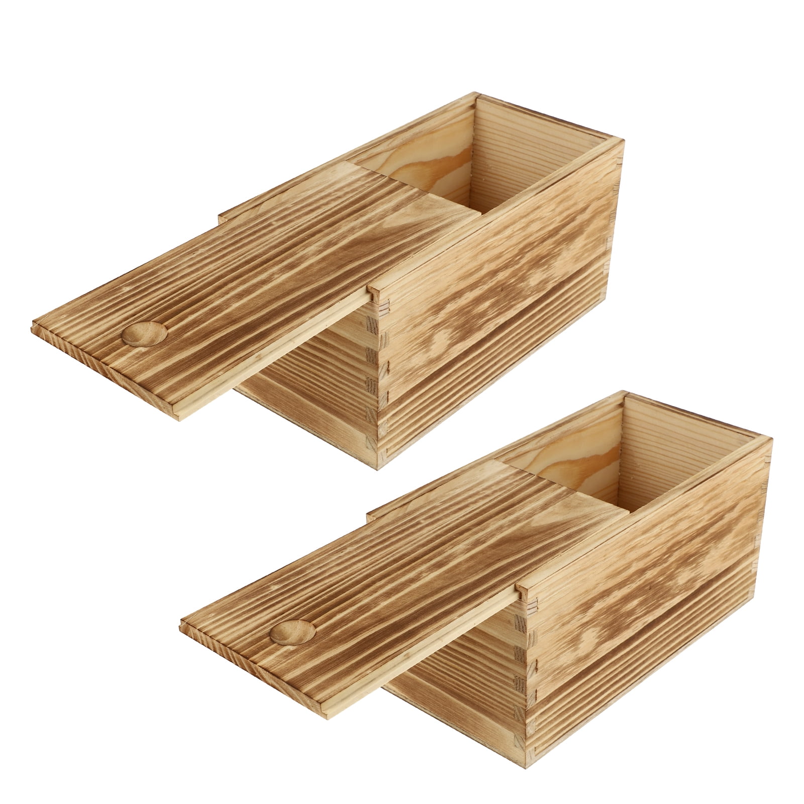 Raindrops 2 Pcs Organizing Bins Pantry Sliding Wooden Box 20X10X10CM ...