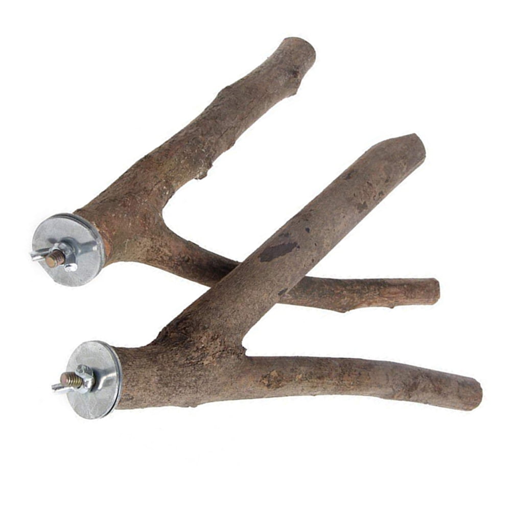 Raindrops 2 Pcs Parrot Stand Large Perches Bird Gnawing Toy - Walmart.com