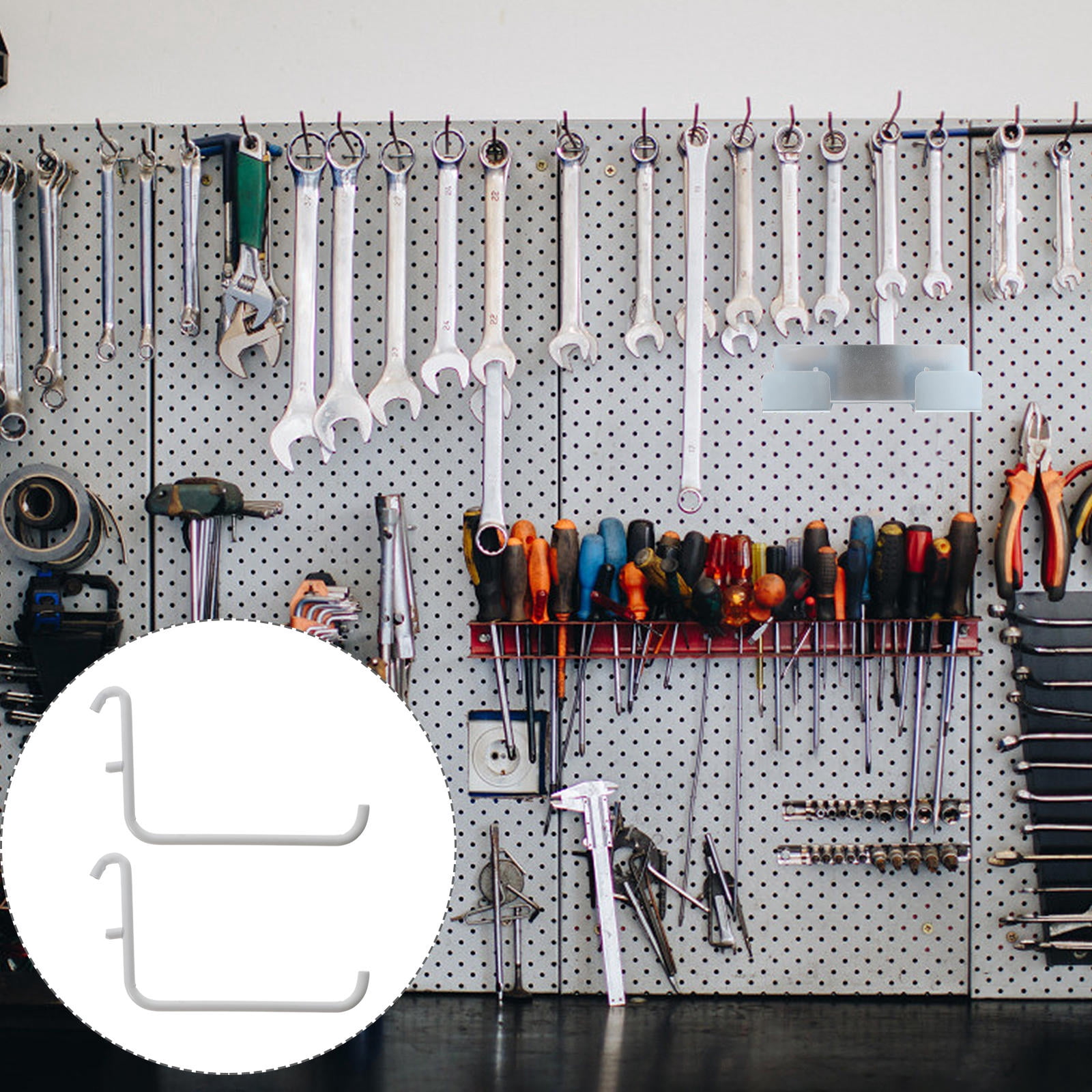 Kitandove Garage Tool Hangers Metal 2Pcs For Space Saving 11.8X6.3X0 ...