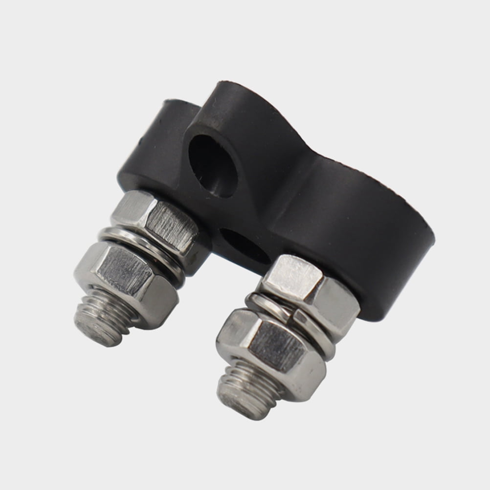 Raindrops 2 Pcs Power Distribution Block Battery Terminal Bus Bar Black - Walmart.com