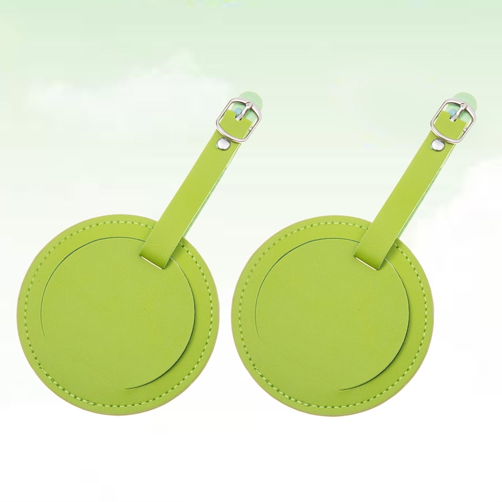 Raindrops 2 Pcs Round Luggage Tag for Duffle Bag Suitcase Tags Leather ...