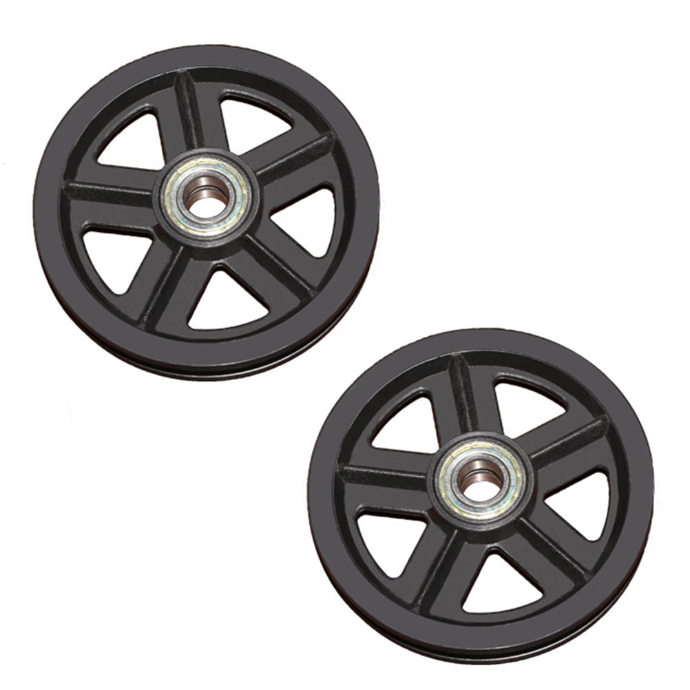 Raindrops 2Set Round Sliding Door Roller Pulleys Black Nylon for ...