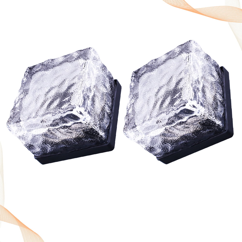 Raindrops 2 Pcs Solar Ice Rocks Waterproof Bricks outside Driveway ...