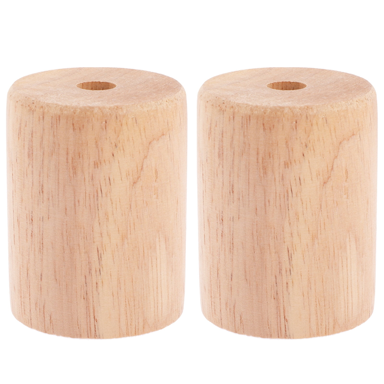 Raindrops 2 Pcs Solid Wood Lamp Base Round Light Stand Table ...