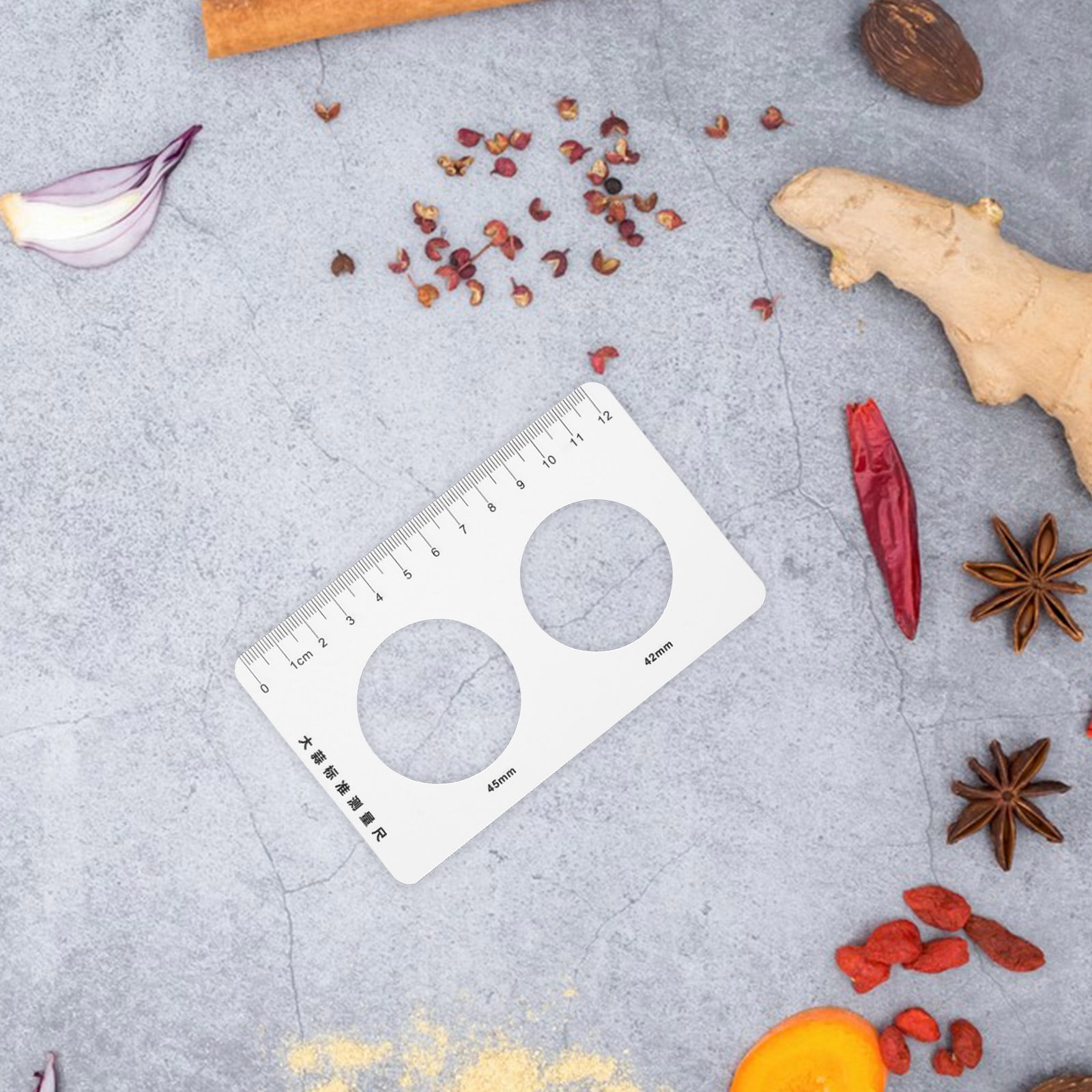 Raindrops 2 Pcs Vegetable Diameter Measuring Tool Plastic Fruits ...