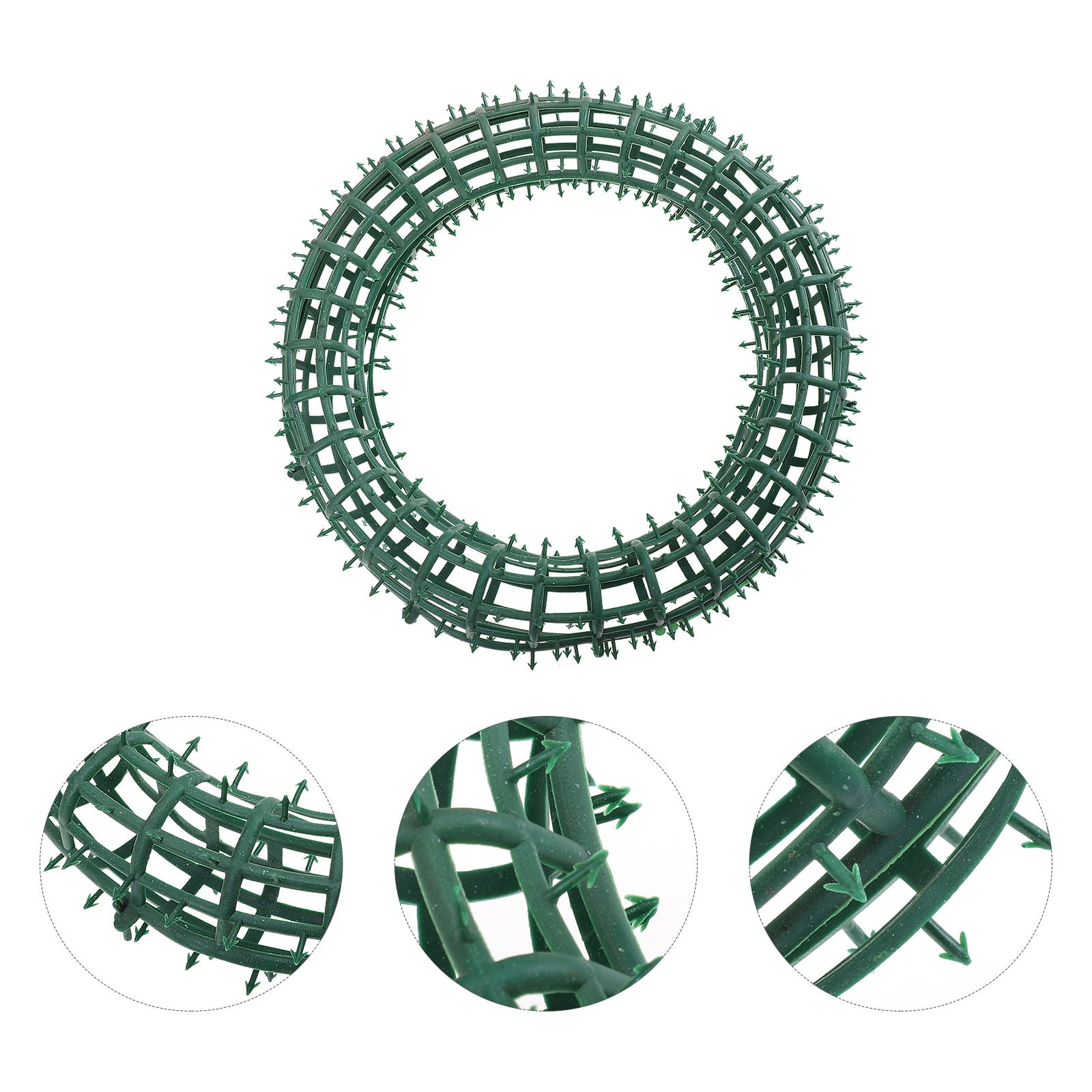 Kitandove Plastic Wreath Frame DIY Wreath Making Green PP 2Pcs 11.8x11 ...