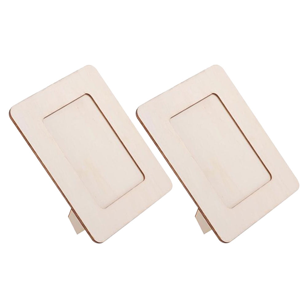 Raindrops 2 Pcs Wooden Craft Frames Decorate Your Own Photo Kits Child ...