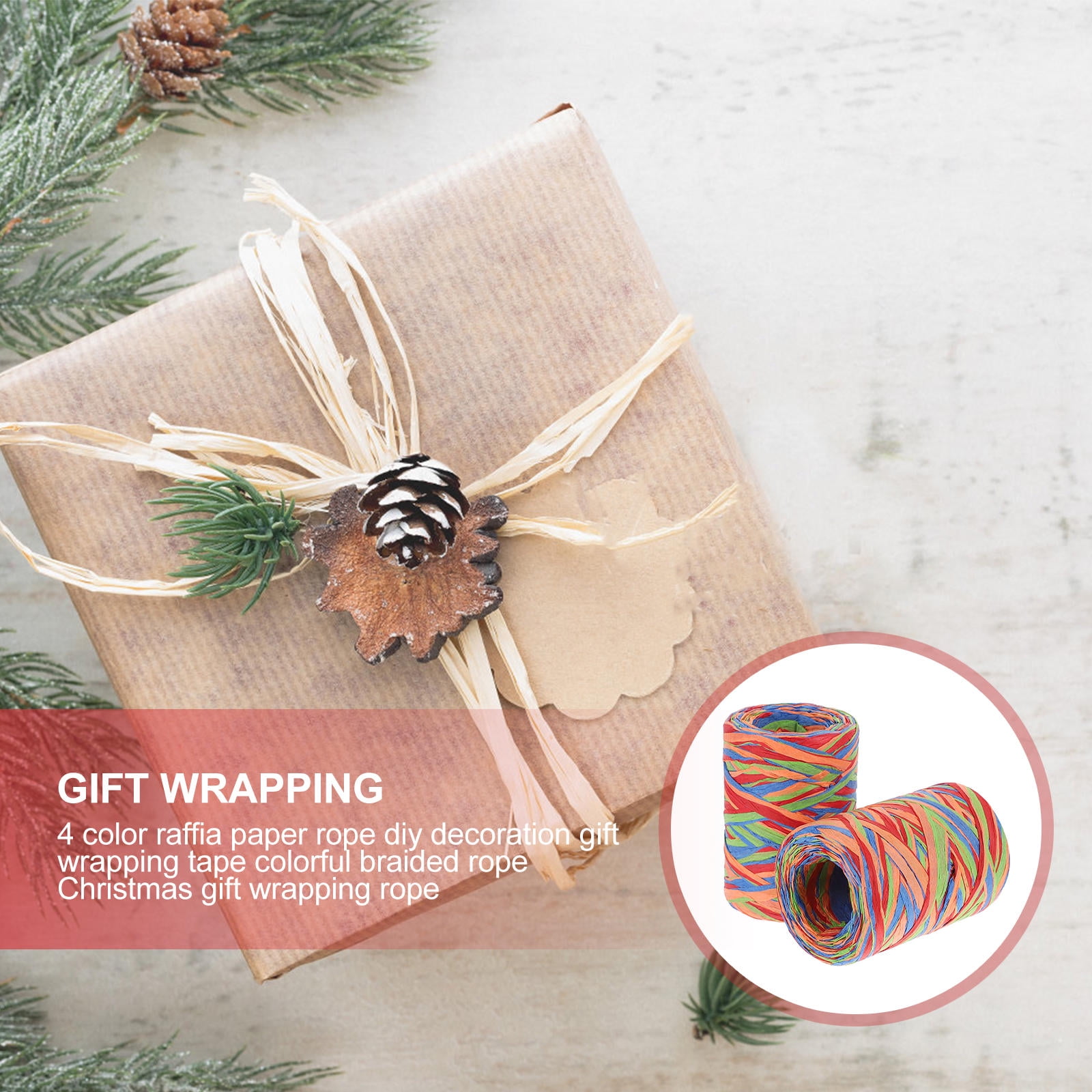 Raindrops 2 Rolls Raffia Paper Ropes for present Wrapping and Sewing ...