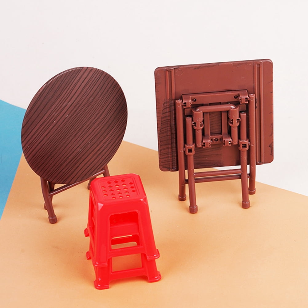 Raindrops 2 Set Miniature Dining Room Furniture Dollhouse Table Model ...