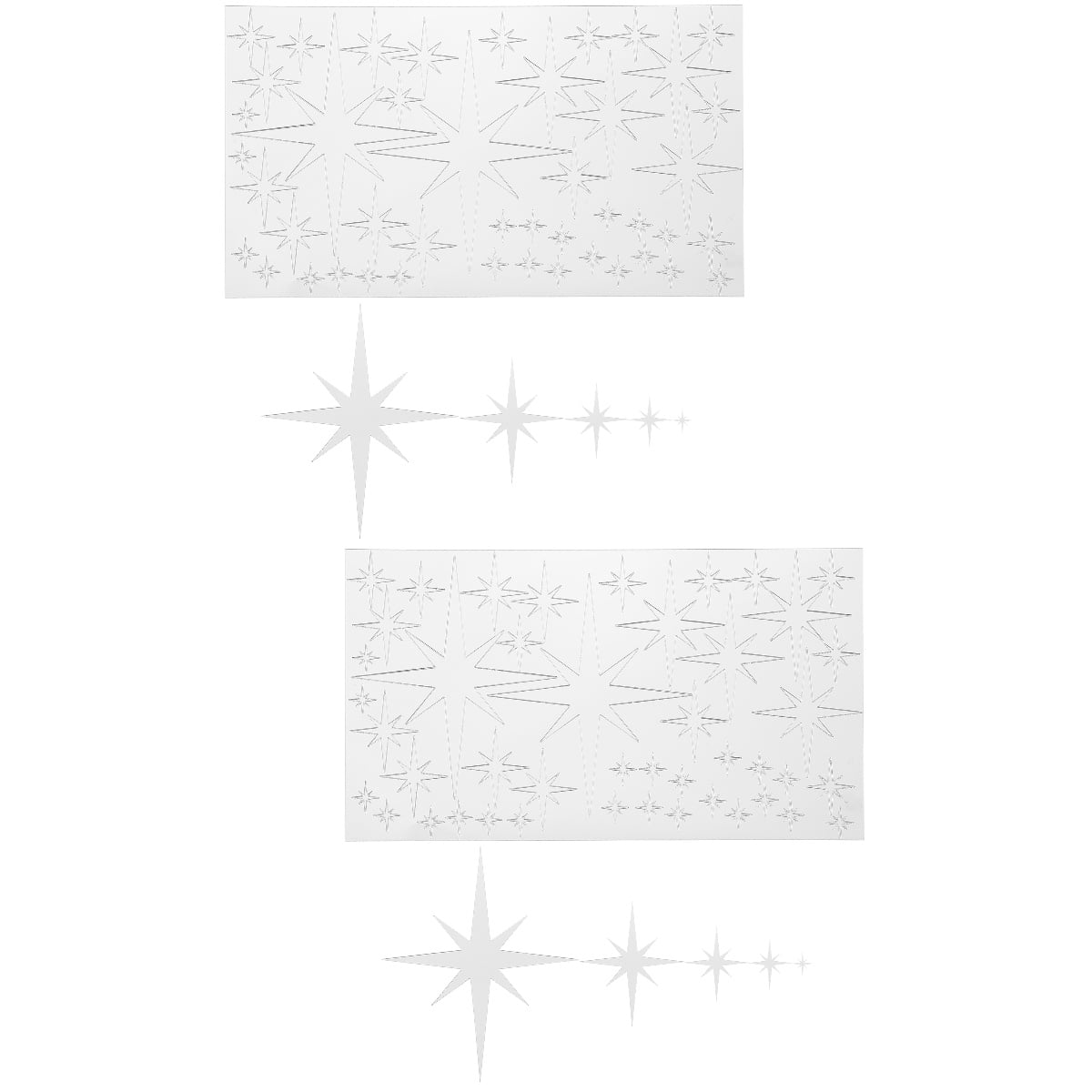Raindrops 2 Sets Acrylic Mirror Wall Stickers Star Mirror Acrylic ...