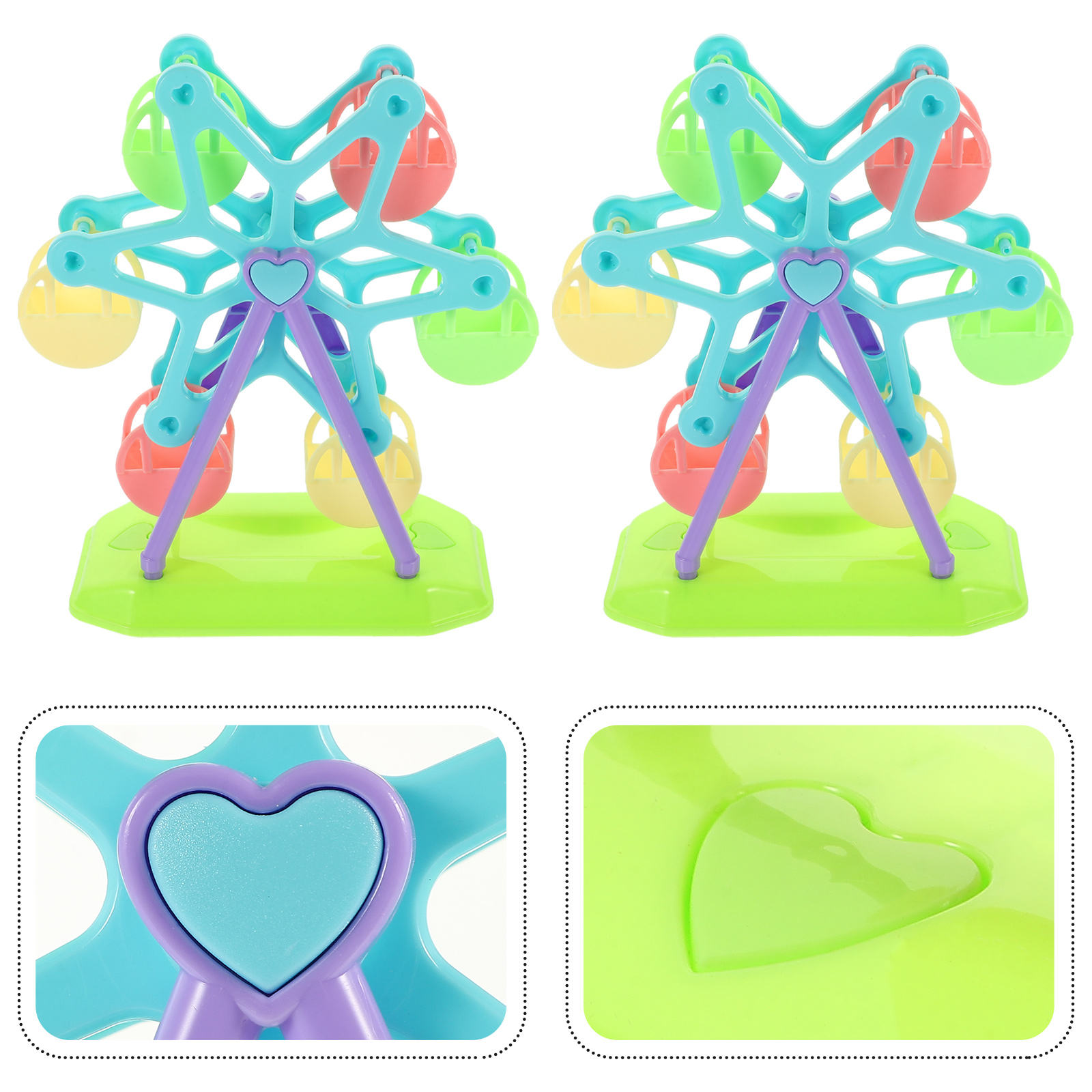 Raindrops 2 Sets Amusement Park Toy Toddler Ferris Wheel Toy Assorted ...