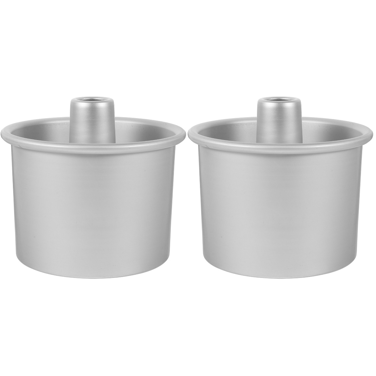 Raindrops 2 Sets Angel Food Cake Pan Pans Mold Aluminum Tins Dad Silver ...