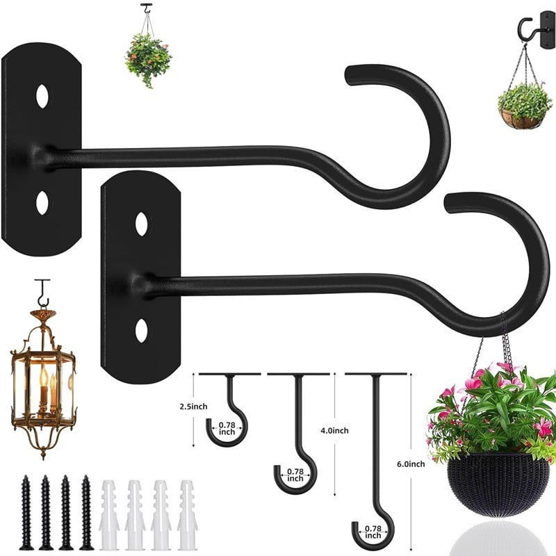 Raindrops 2 Sets Ceiling Hooks for Hanging Plants Indoor and Outdoor ...