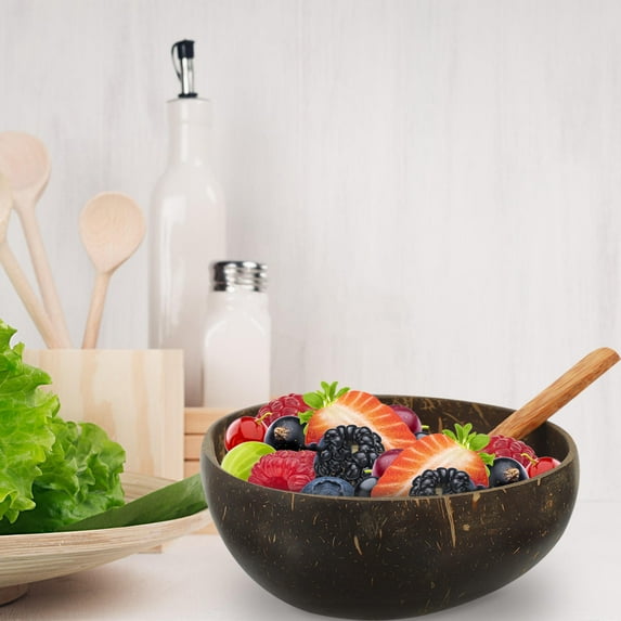 Raindrops 2 Sets Coconuts Shell Bowl Natural Coconuts Bowl Stackable ...