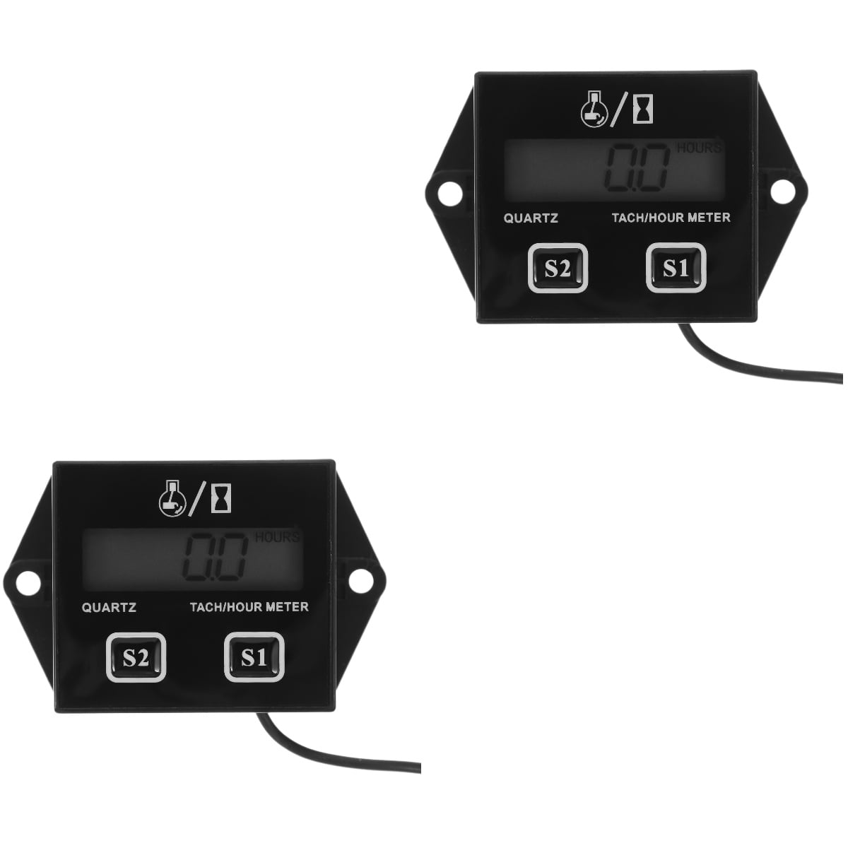 Raindrops 2 Sets Digital Display Tachometer Atv Pulse Tachometer Lawn ...