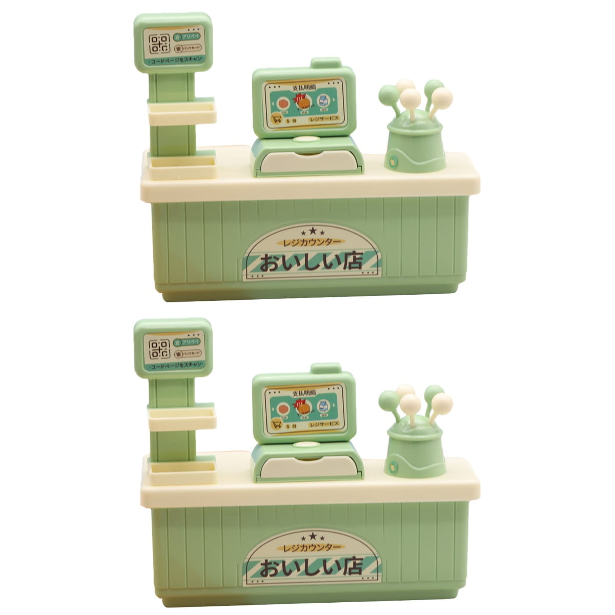 Raindrops 2 Sets Doll House Cash Register Models Supermarket Mall Cash ...