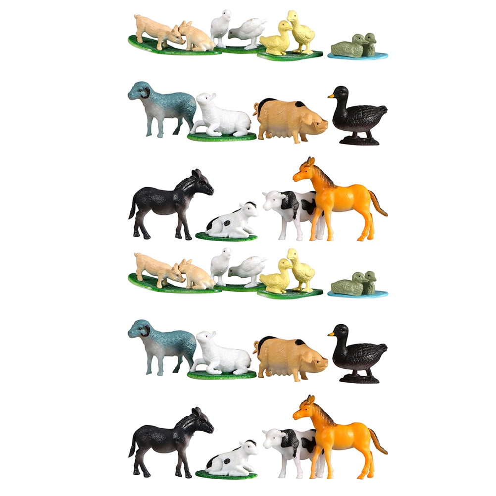 Raindrops 2 Sets Funny Simulated Animal Models Kids Simulation Farm ...