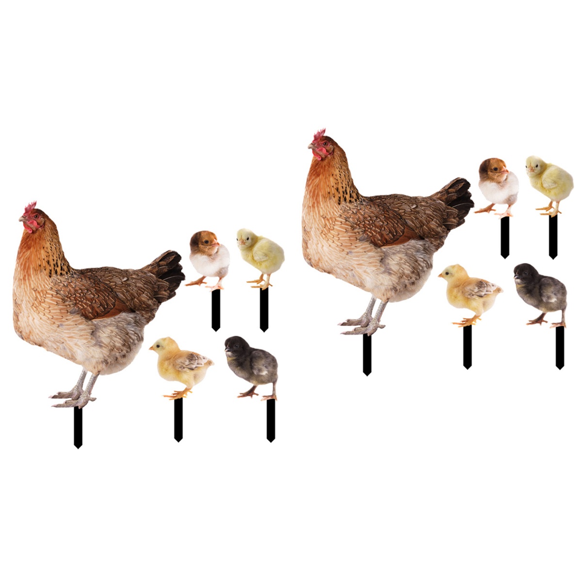 Raindrops 2 Sets Lawn Chicken Stake Simulation Chicken Yards Art Sign ...
