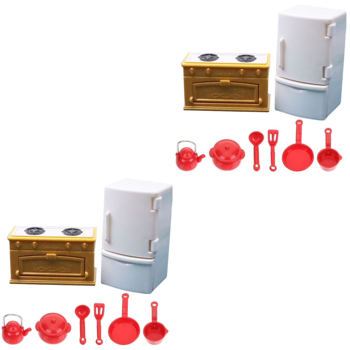 Raindrops 2 Sets Mini House Kitchen Furniture Doll House Cooking ...