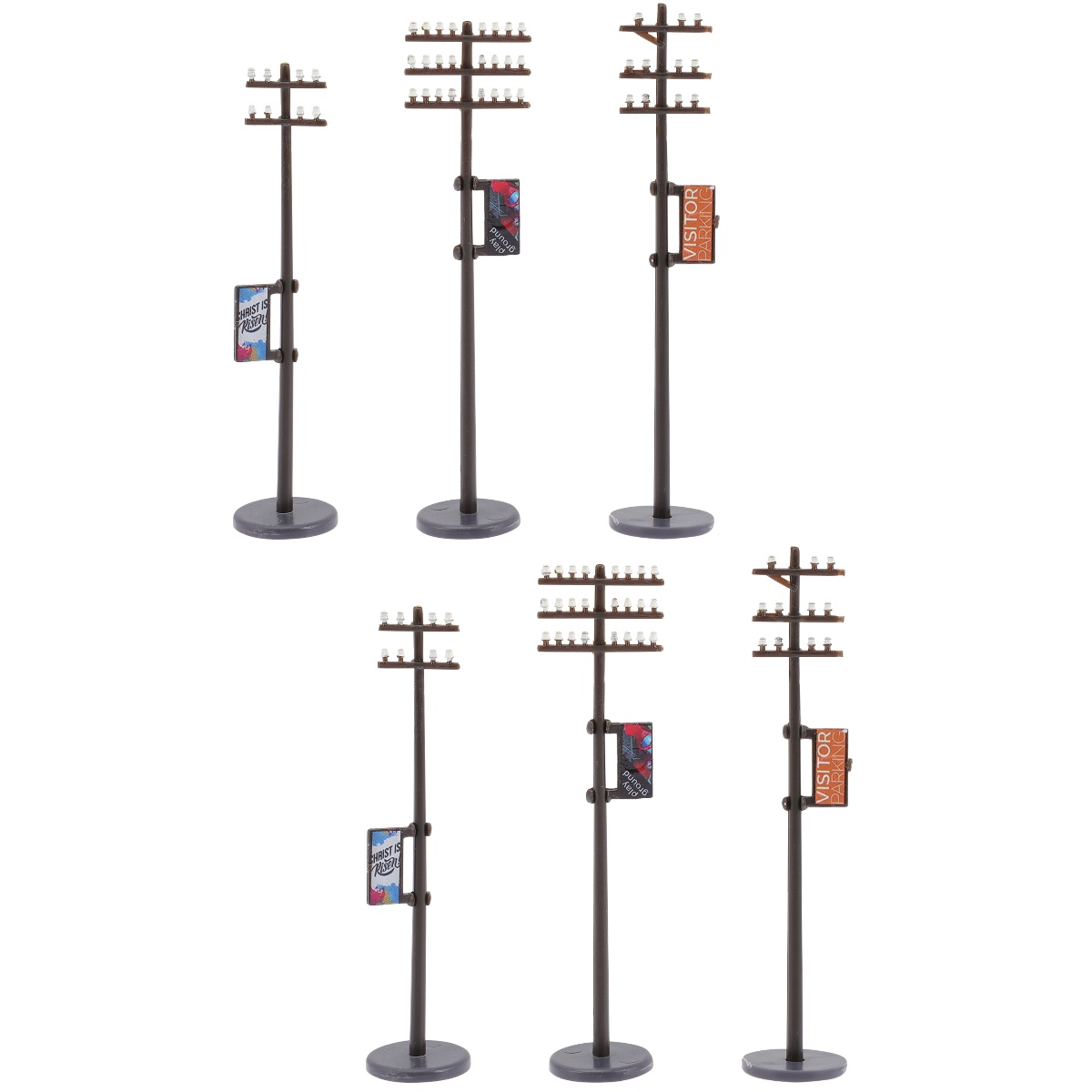 Raindrops 2 Sets Miniature Telegraph Poles Plastic Telegraph Poles ...