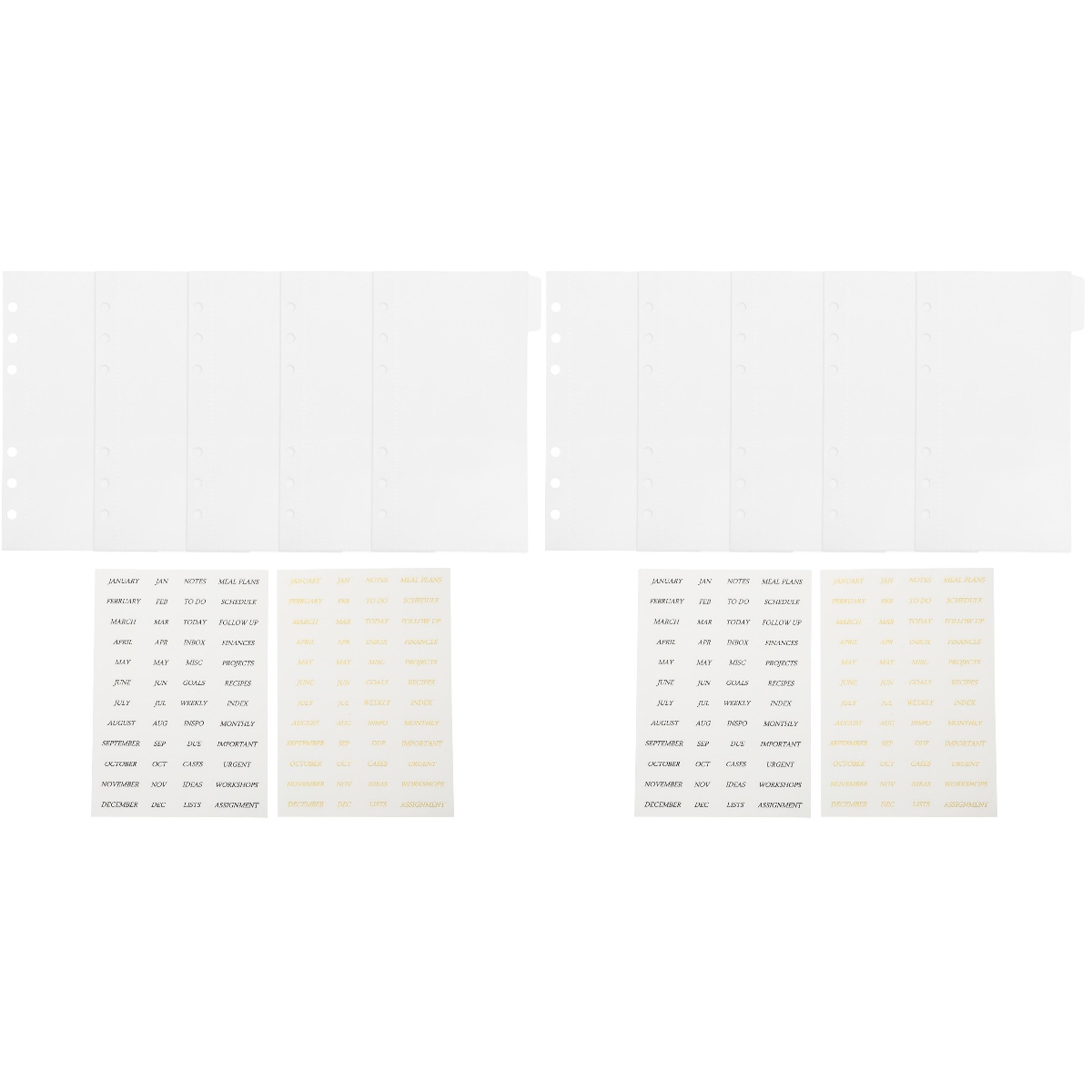 Raindrops 2 Sets Multi-use Binder Pocket Budget Cash Envelopes Dividers ...