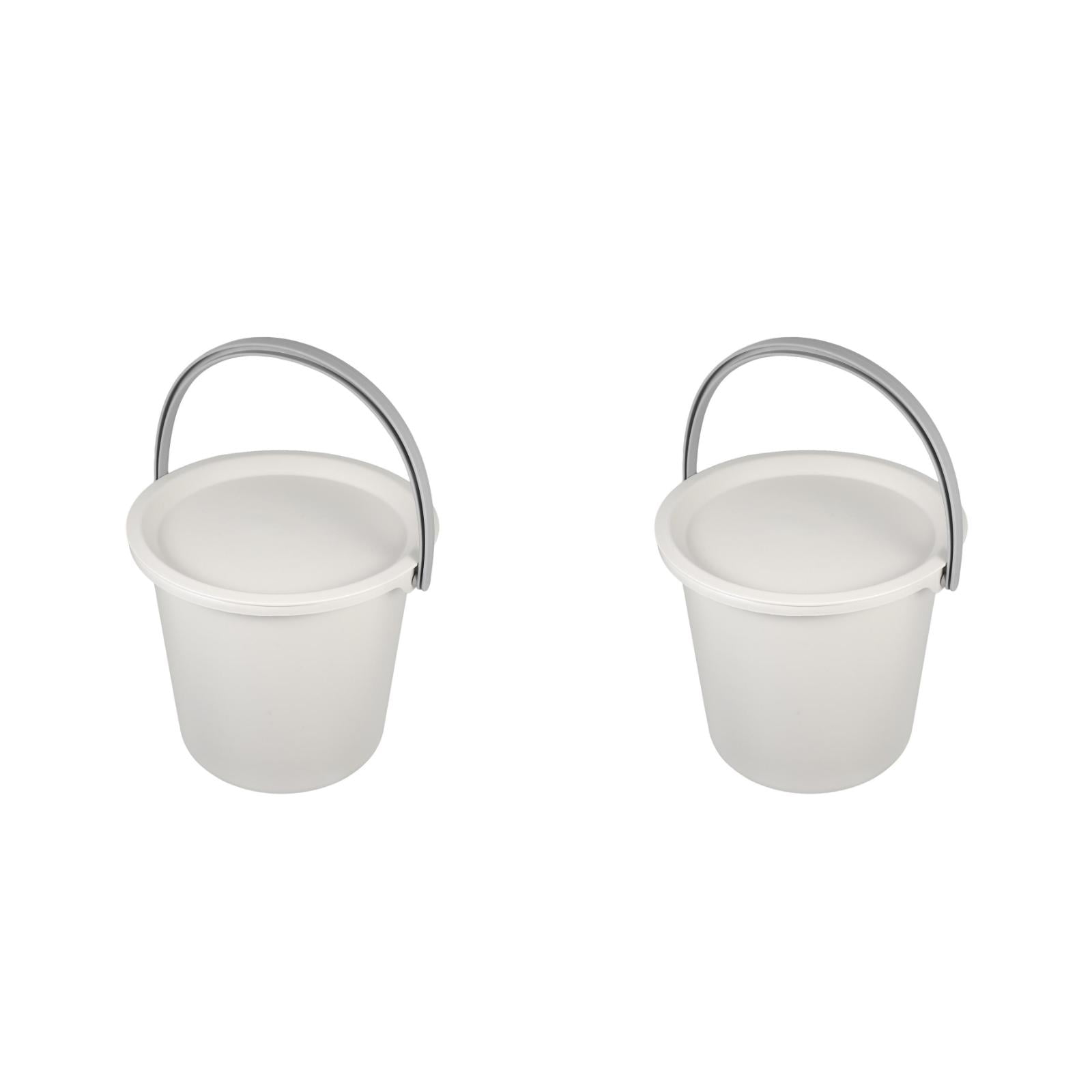 Raindrops 2 Sets Multipurpose Plastic Bucket With Handle and Lid ...