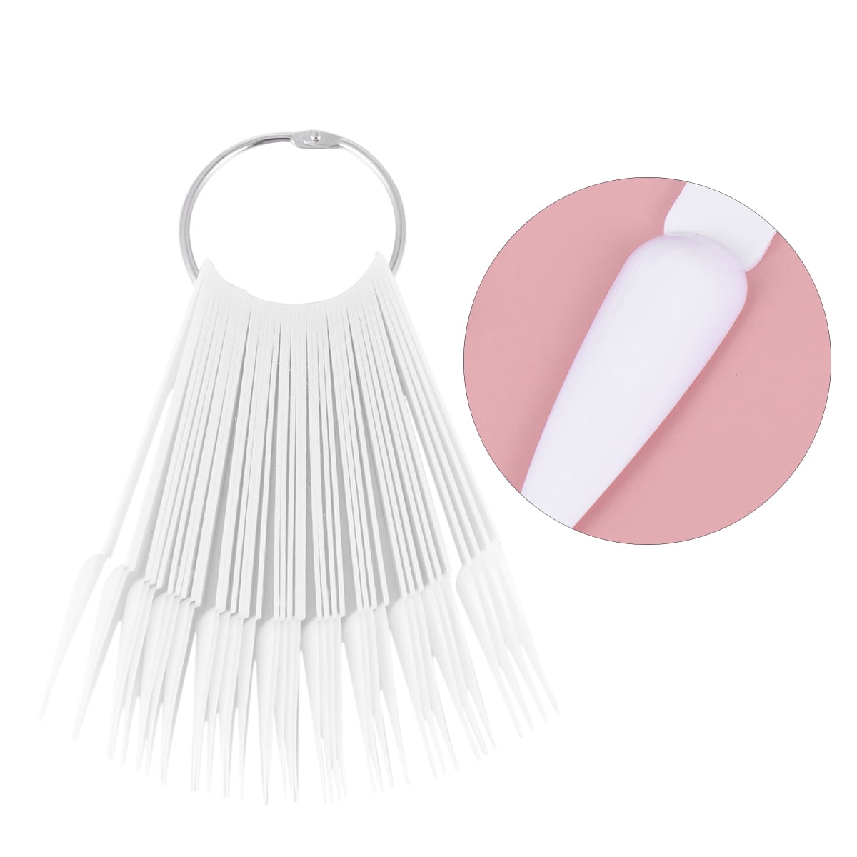 Raindrops 2 Sets Nail Display Tips Practice Polish Sample Sticks White ...