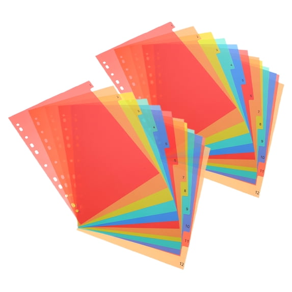 Raindrops Plastic Binder Dividers with Assorted Colors for School and ...