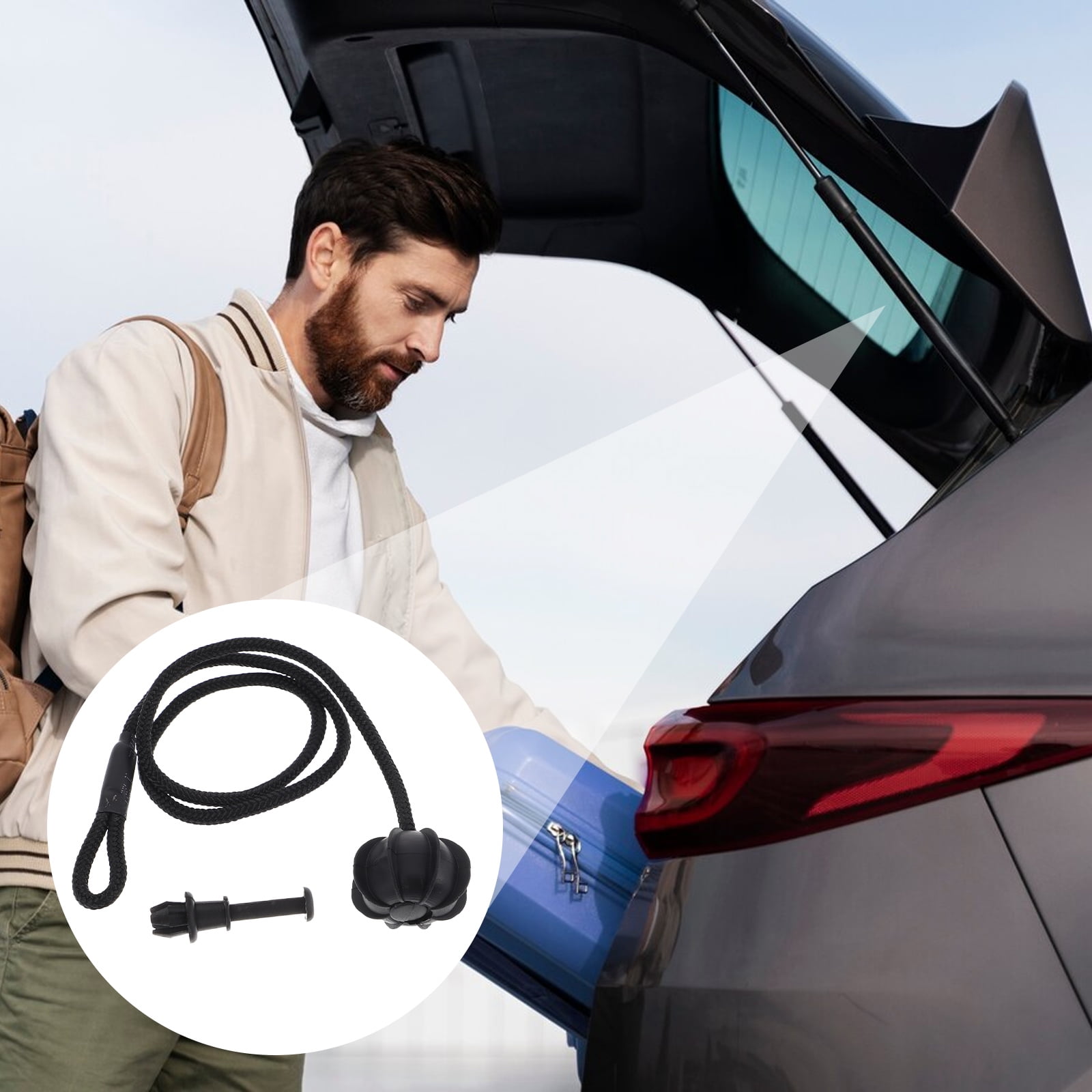 Raindrops 2 Sets Rear Parcel Shelf String Trunk Cover Straps Cord Rear ...