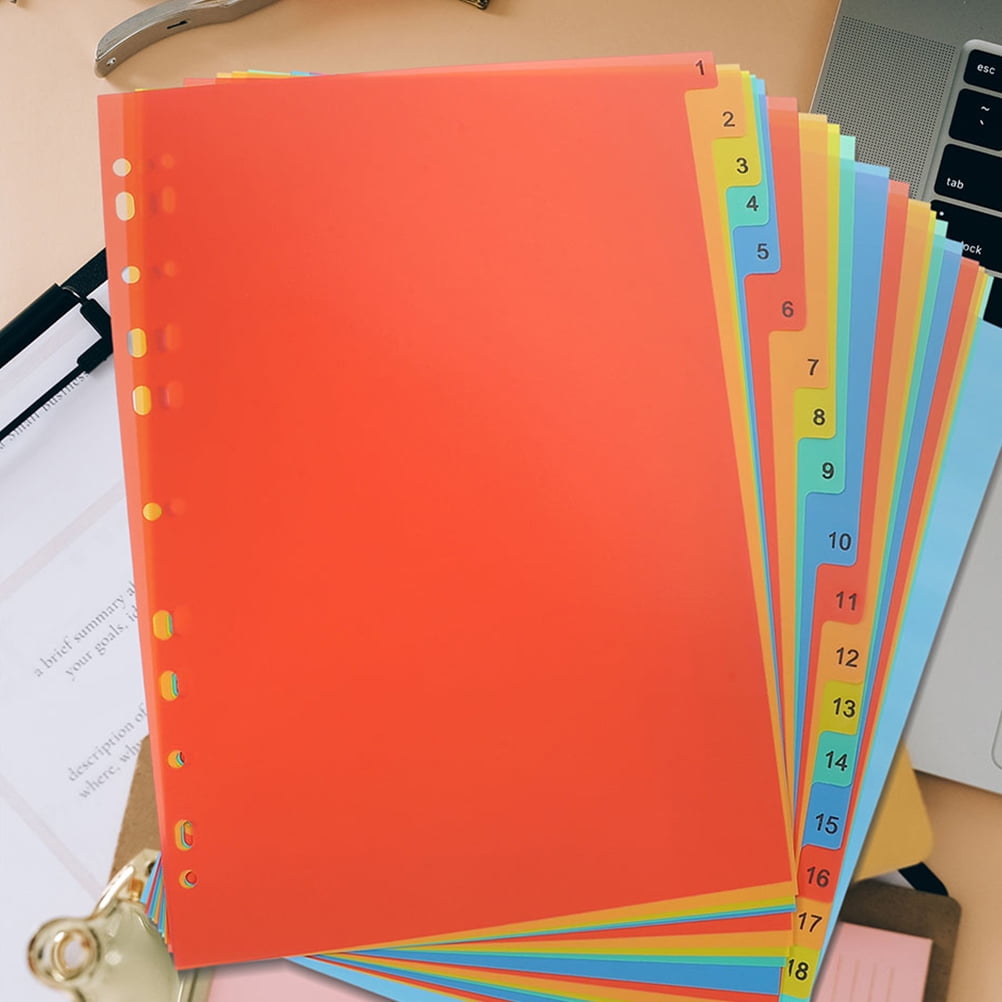 Raindrops 2 Sets School Supplies A4 Binder Dividers 11-Hole Plastic ...