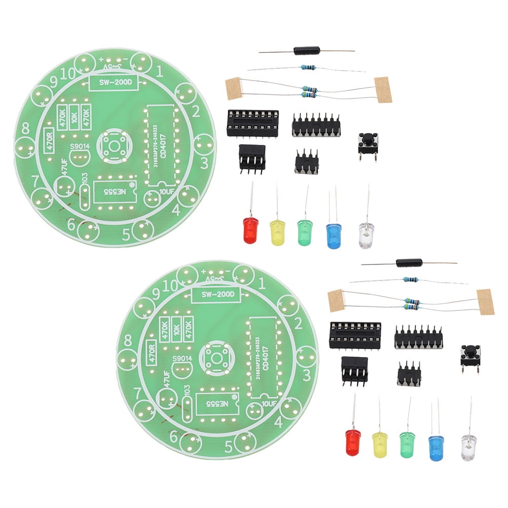 Raindrops 2 Sets Soldering Practice Kit for Beginners Training Boardwith Various Components for ...