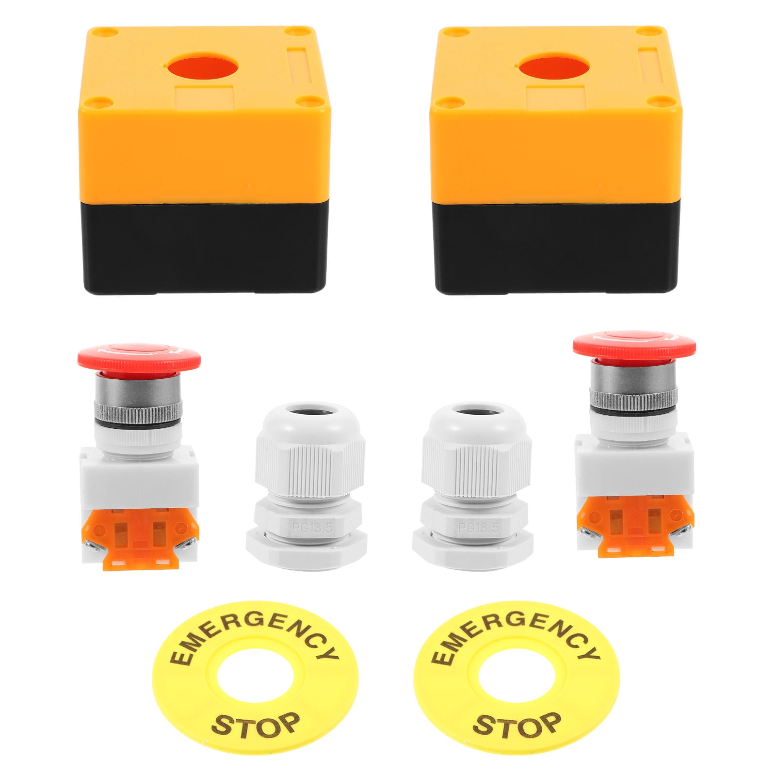 Raindrops 2 Sets Switch Button Button Switch Push Button Switch Emergency Switch - Walmart.com