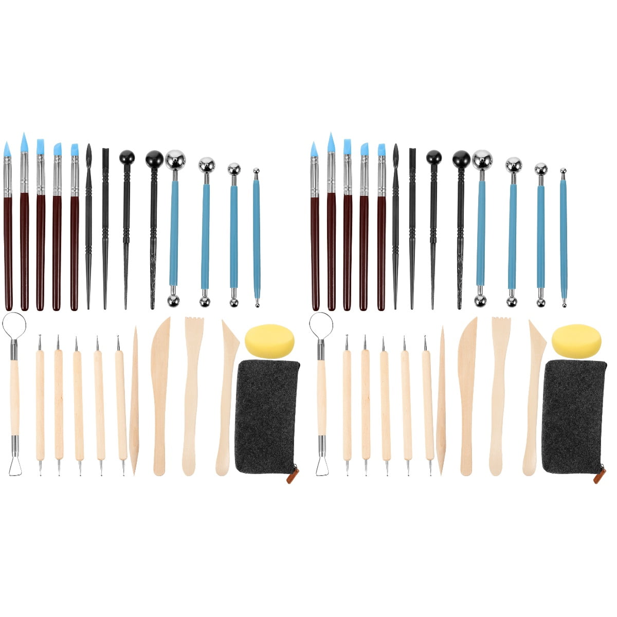 Raindrops 2 Sets Tool Making Pottery Clay Carving Kit for Beginners ...