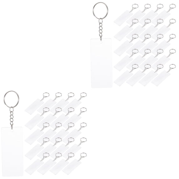 Raindrops 2 Sets of Acrylic Keychains Blank Keychain DIY Materials ...