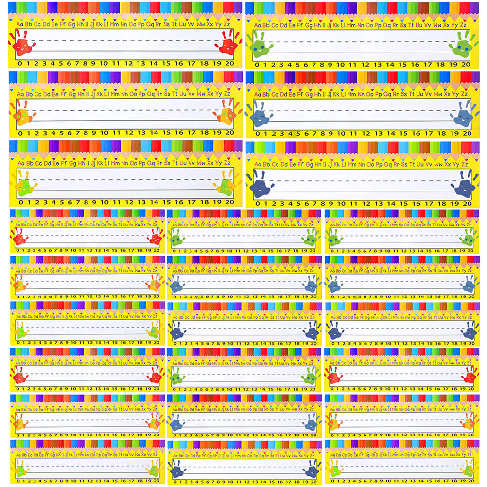 Raindrops 2 Sets of Classroom Desk Name Tags Classroom Nameplates Blank ...