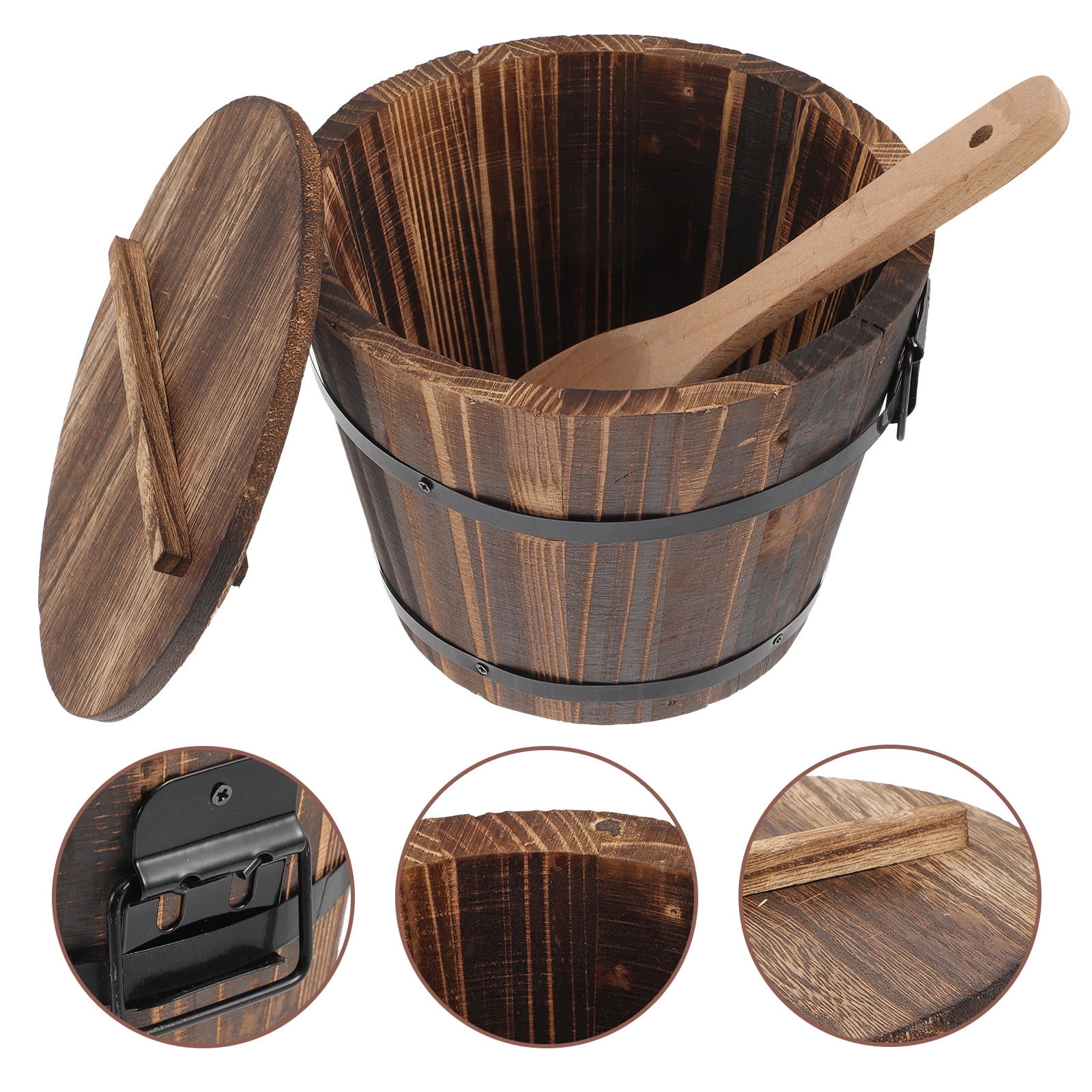 Raindrops 2 Sets of Household Rice Barrel Convenient Food Bucket Multi ...