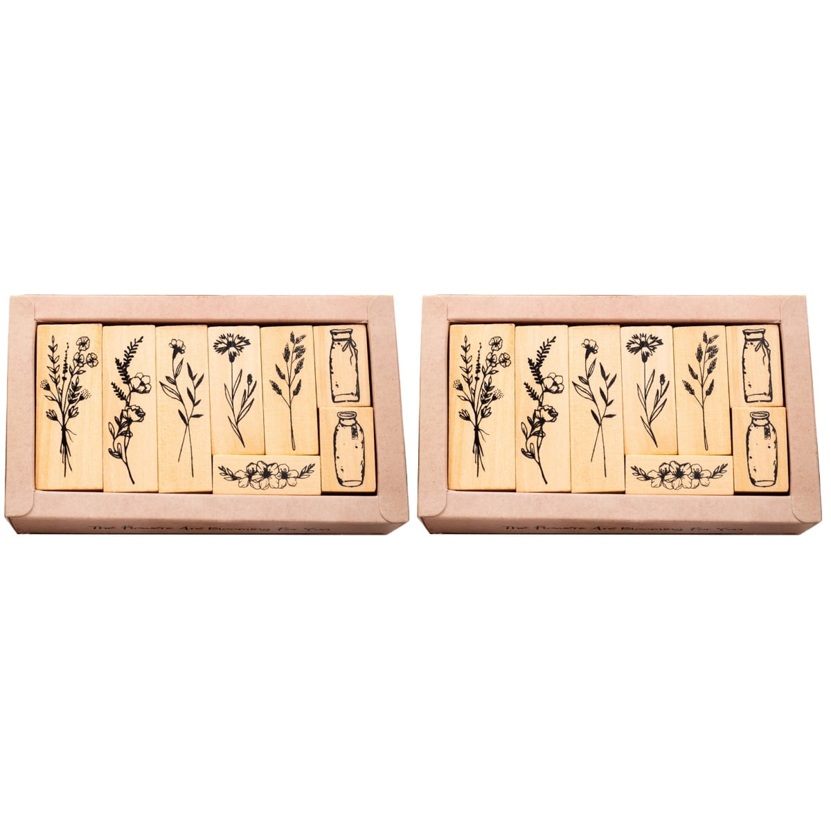 Raindrops 2 Sets of Journal Wooden Stamp Diy Diary Stamp Scrapbook ...