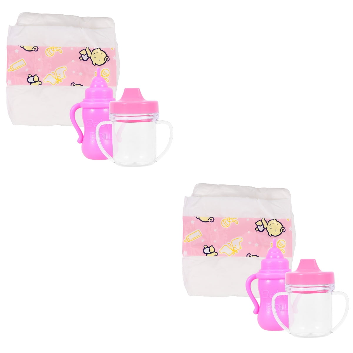 Raindrops 2 Sets of Miniature Doll Milk Bottles Mini Baby Doll Feed ...